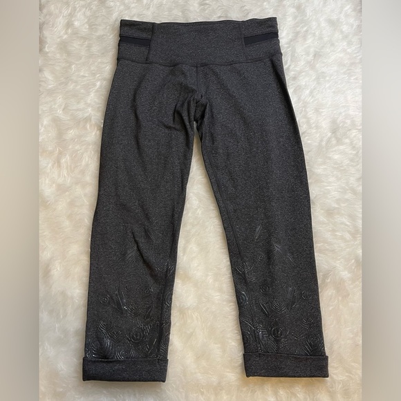 lululemon athletica | Pants & Jumpsuits | Lululemon Acro Crop Peacock ...